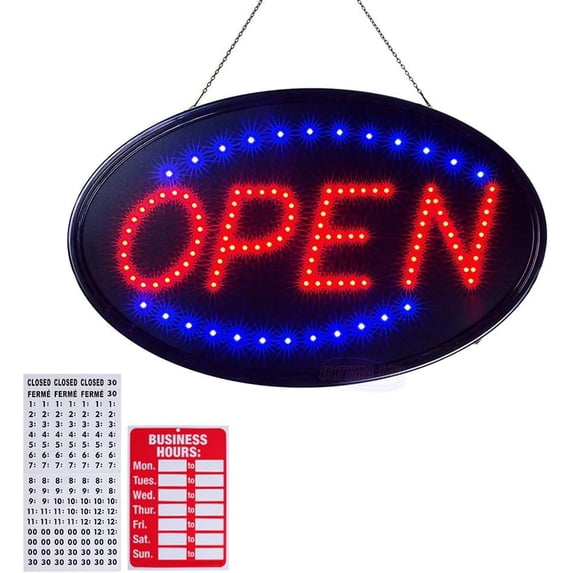 LED Open Signs for Business, Ultra Bright High Visibility Advertisement ...