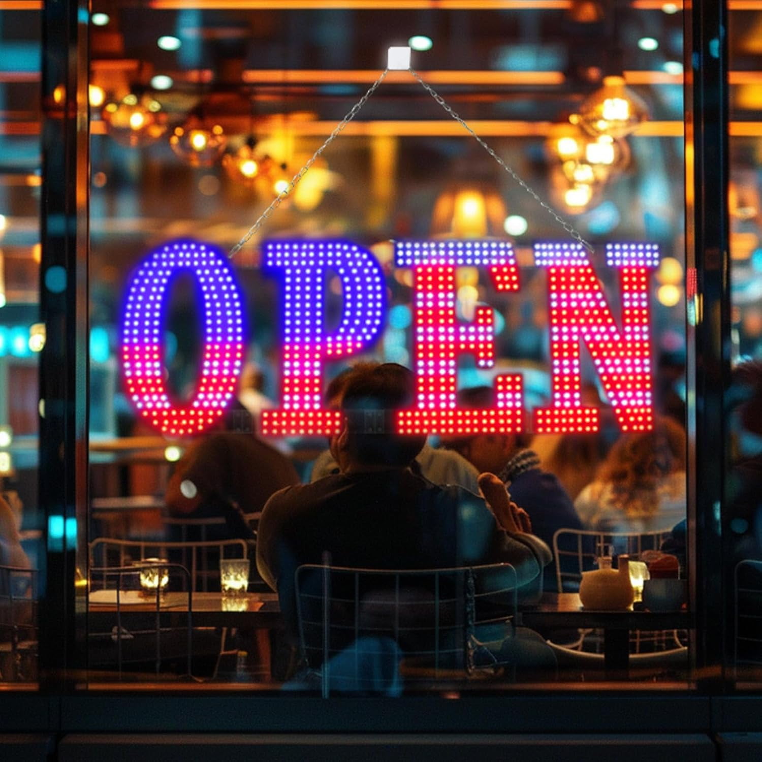 LED Open Signs for Business 30x10 inch Ultra Bright US Flag Open Sign ...