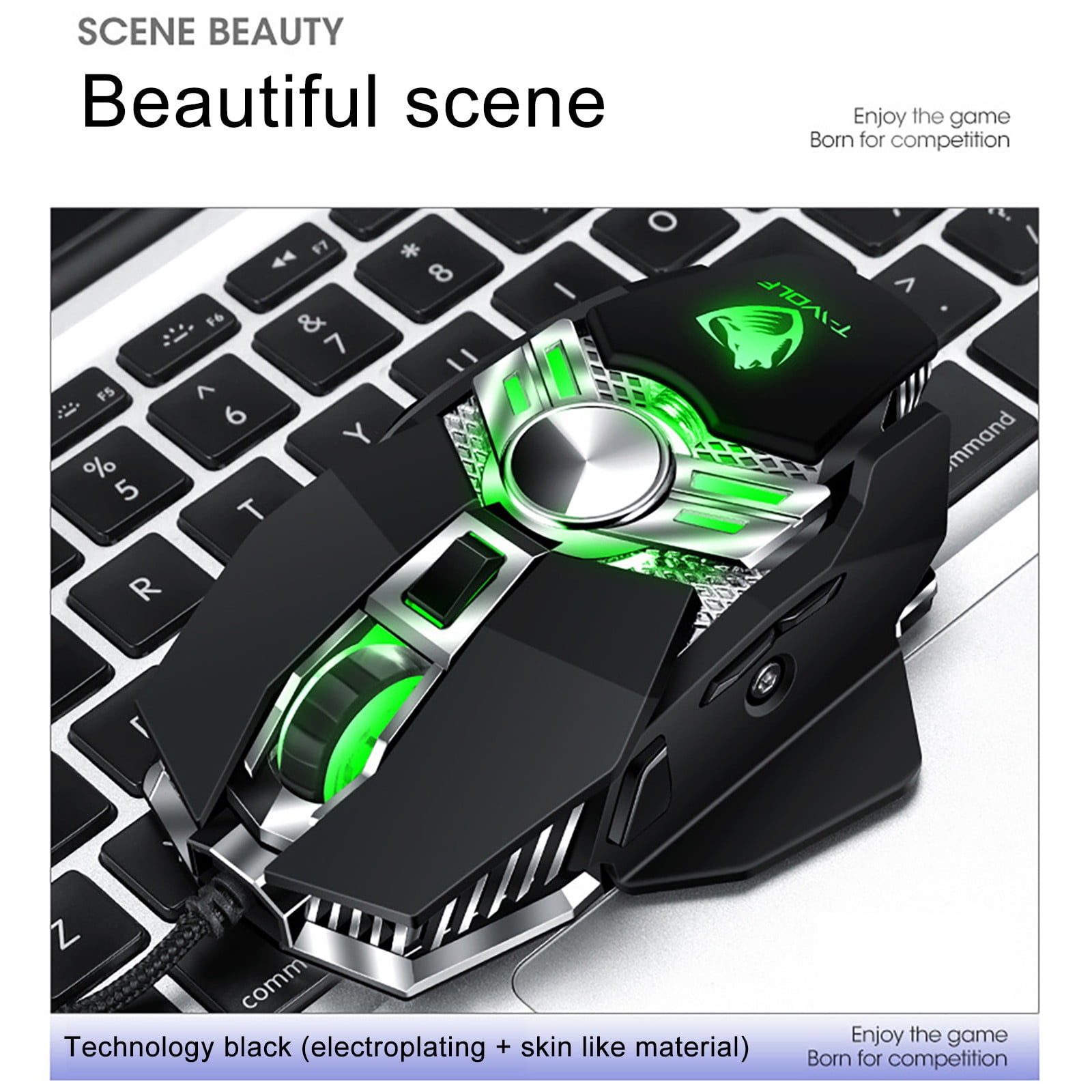 LED Optical USB Wired Gaming Mice Mouse 7Buttons 6400DPI Programmable Ergonomic - Walmart.com