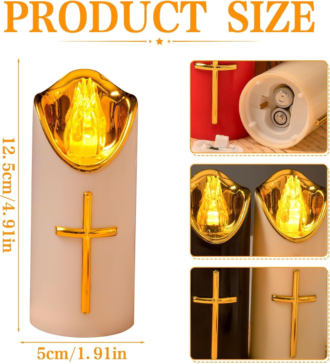 LED Outdoor Flickering Flameless Memorial Light – Battery-Powered ...