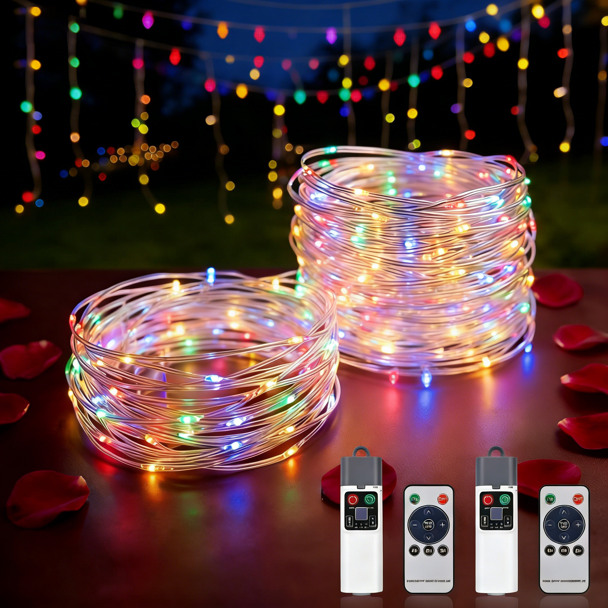 Outdoor String Lights 33 ft 100 LED Fairy Lights for Indoor Outdoor ...