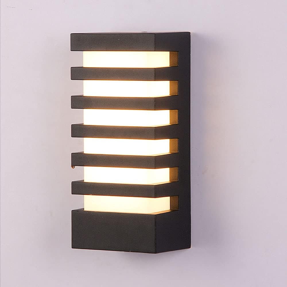 LED Outdoor Wall Light Black Aluminum Wall Lamp Minimalist Waterproof ...