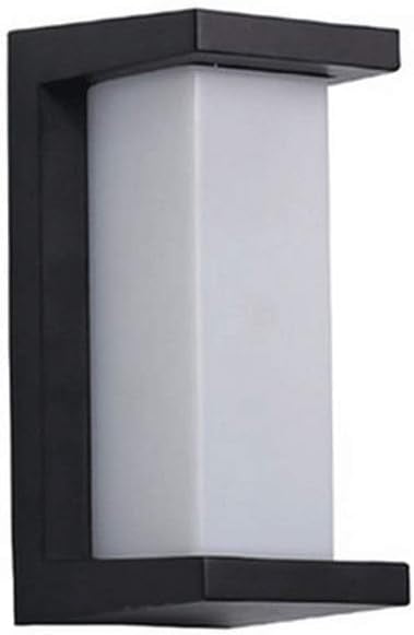 LED Outdoor Wall Light IP65 Waterproof Wall Sconce, Acrylic Shade Black ...