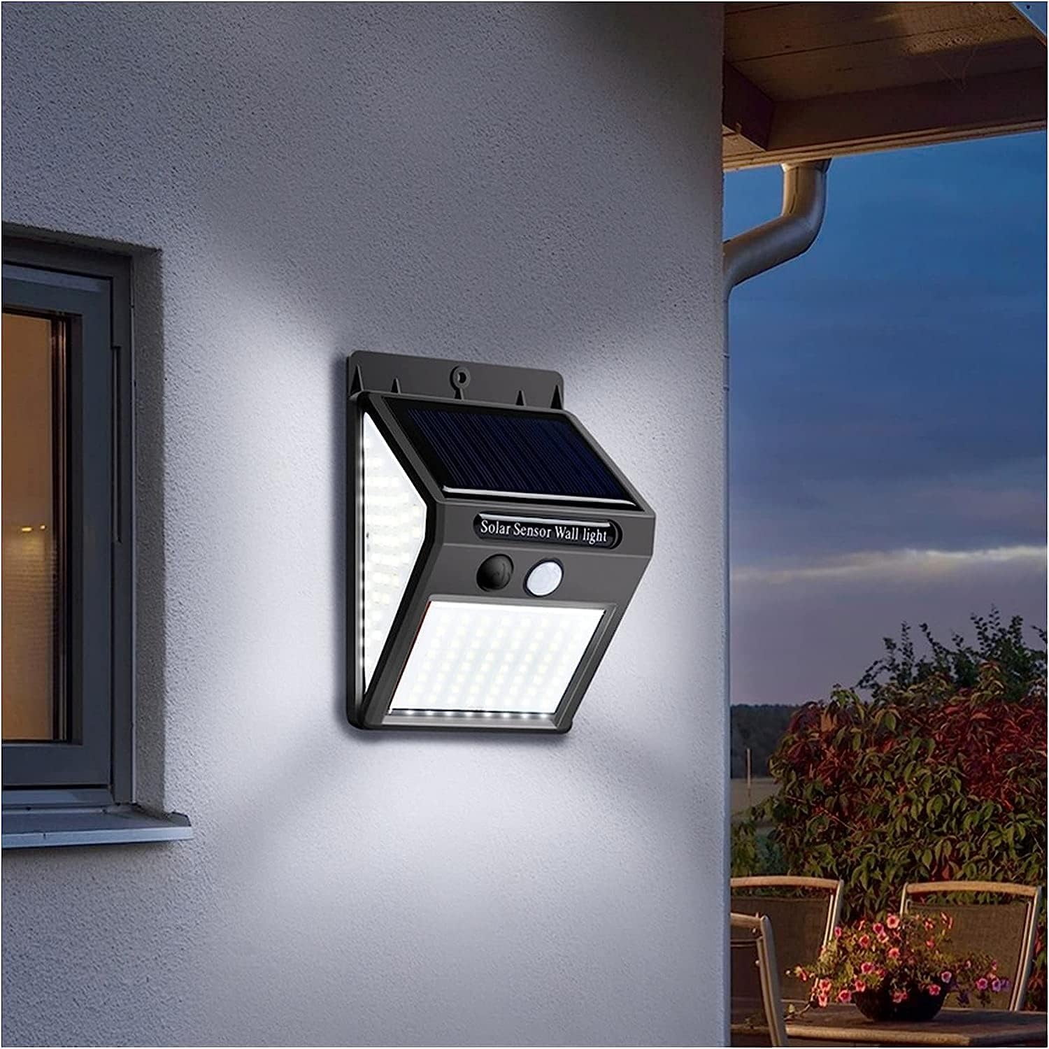 LED Outdoor Wall Light Solar Led Light Outdoor Lamp PIR Motion Sensor ...