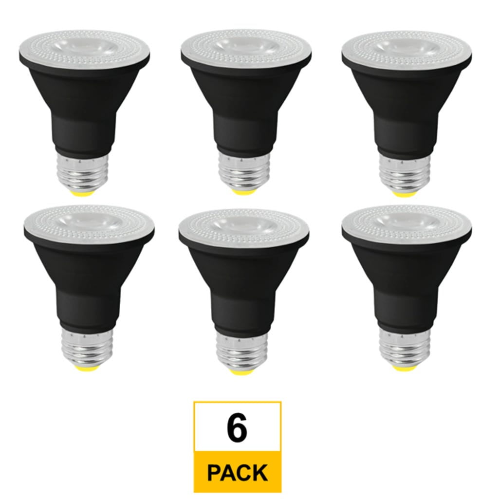 LED PAR20 Flood 6.5W 4000K 40Deg Dimmable 90+ CRI 550 Lumen Black ...