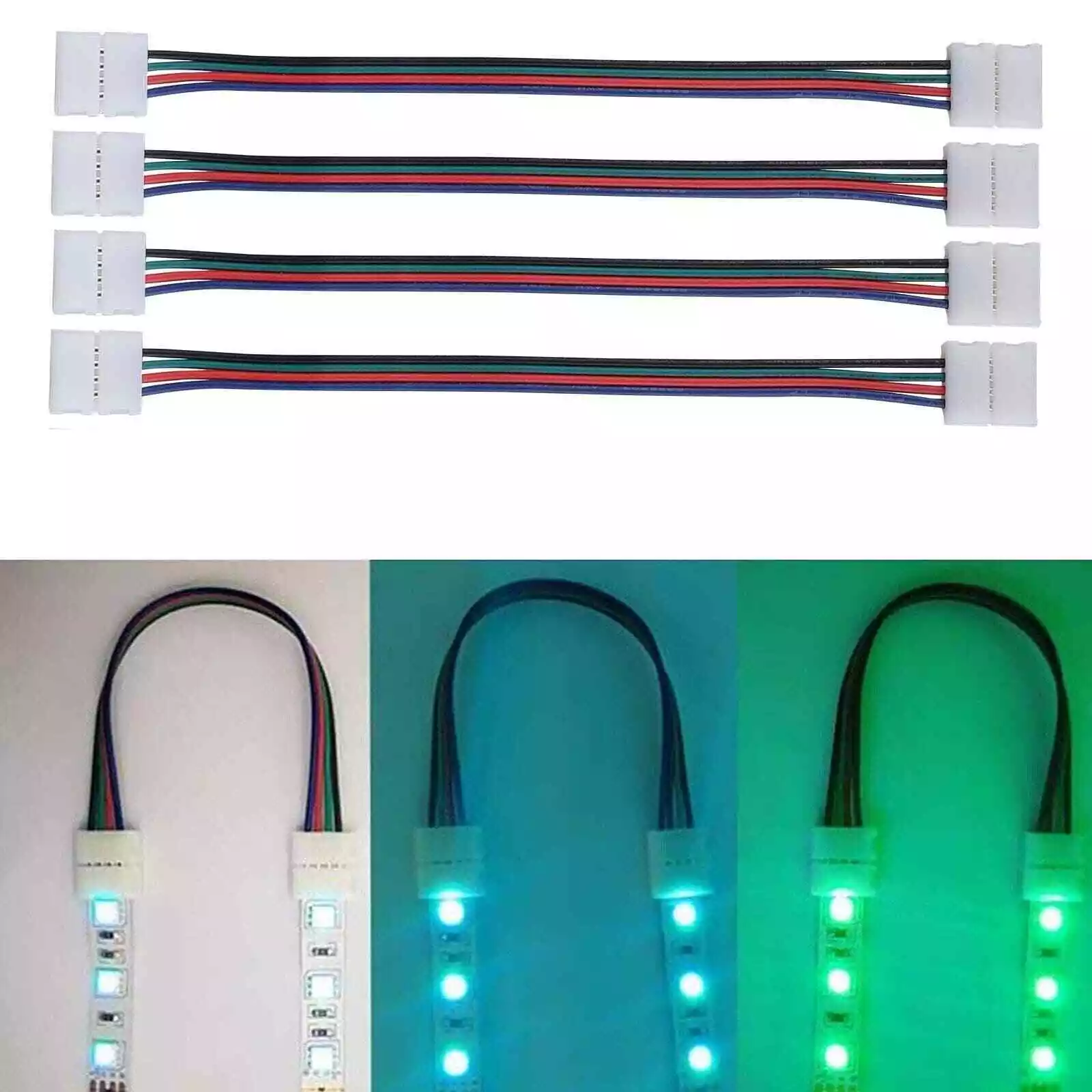 LED PCB RGB Turn Connector 20 Units 5 Packs with 4 Units Per Package ...
