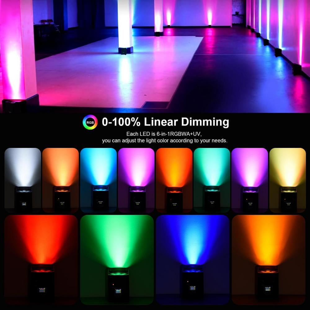 LED Par Lights | 4 Pieces Disco Par Light | App Wireless DMX512 Auto ...