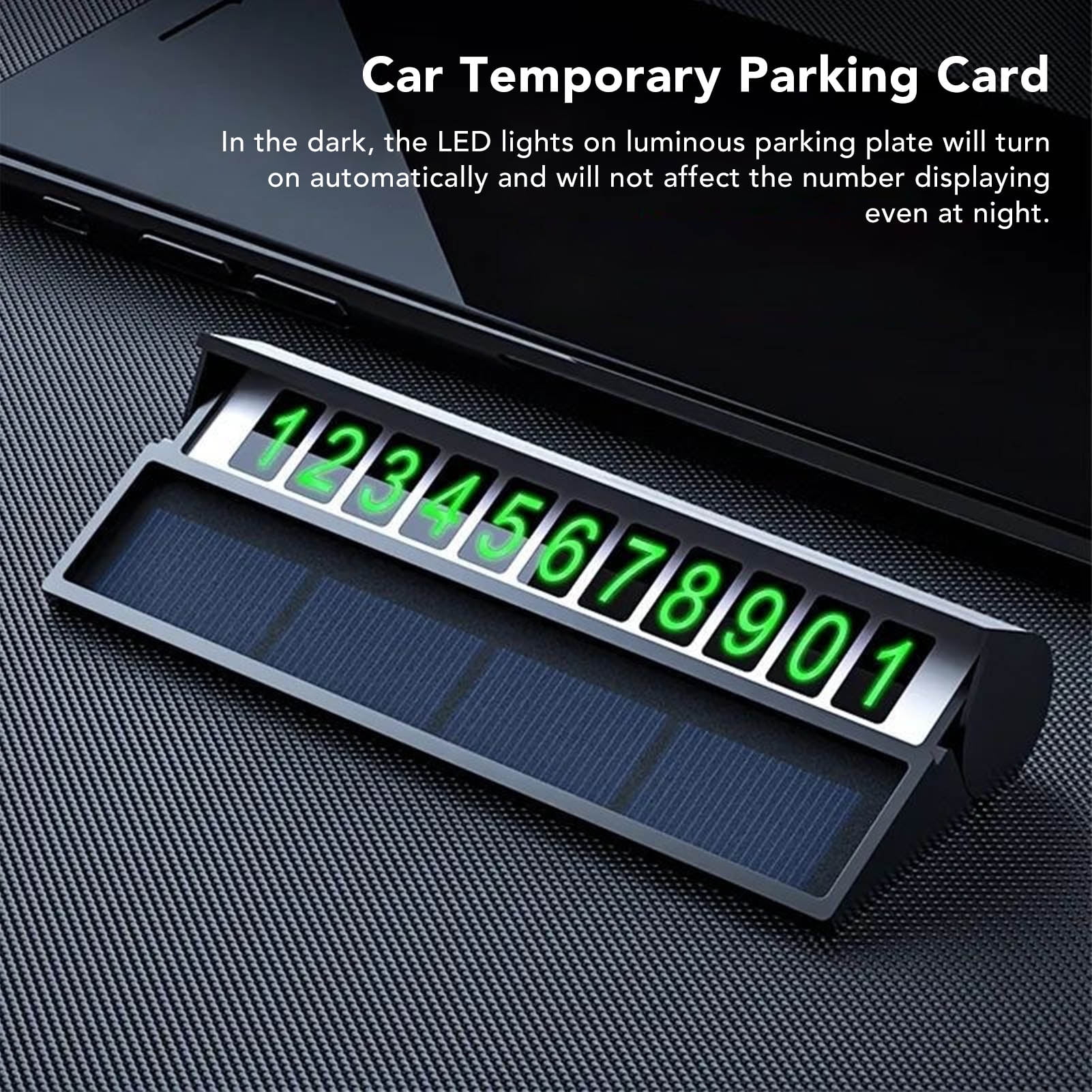 LED Parking Plate With Solar Battery Backup, Illuminated Number Display ...