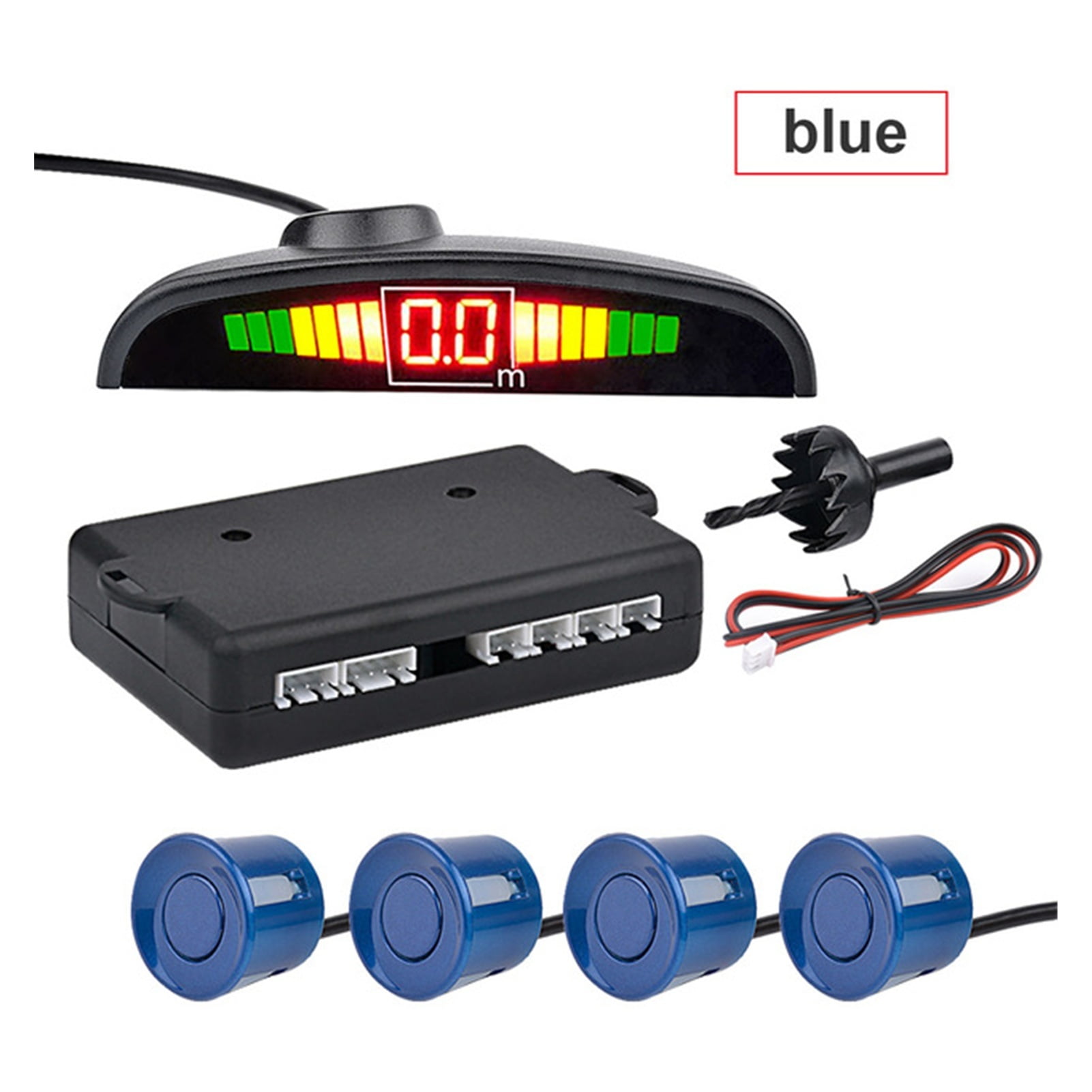 LED Parking Sensor For Car With 4 Reverse Backup Sensors Car Reversing ...