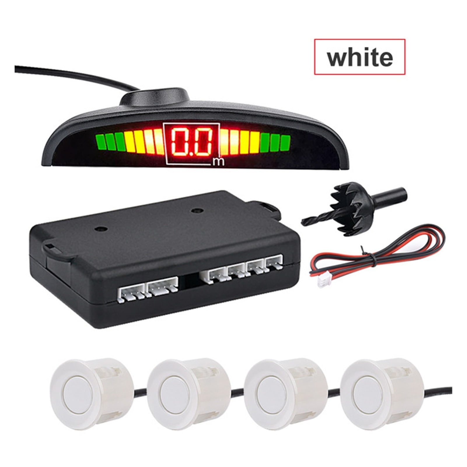 LED Parking Sensor For Car With 4 Reverse Backup Sensors Car Reversing ...