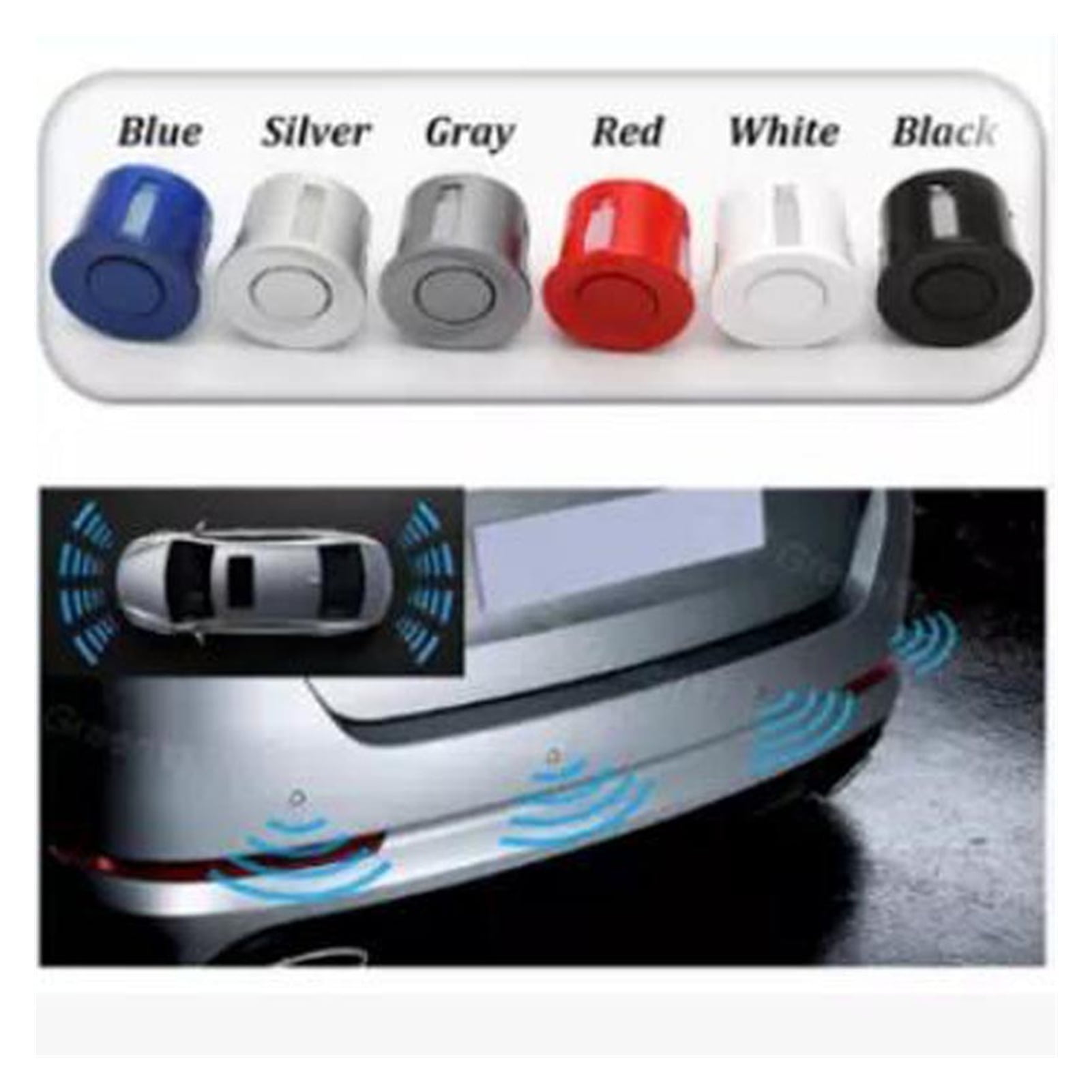 LED Parking Sensor With 8 Sensors Reverse Backup Car Parking Radar ...