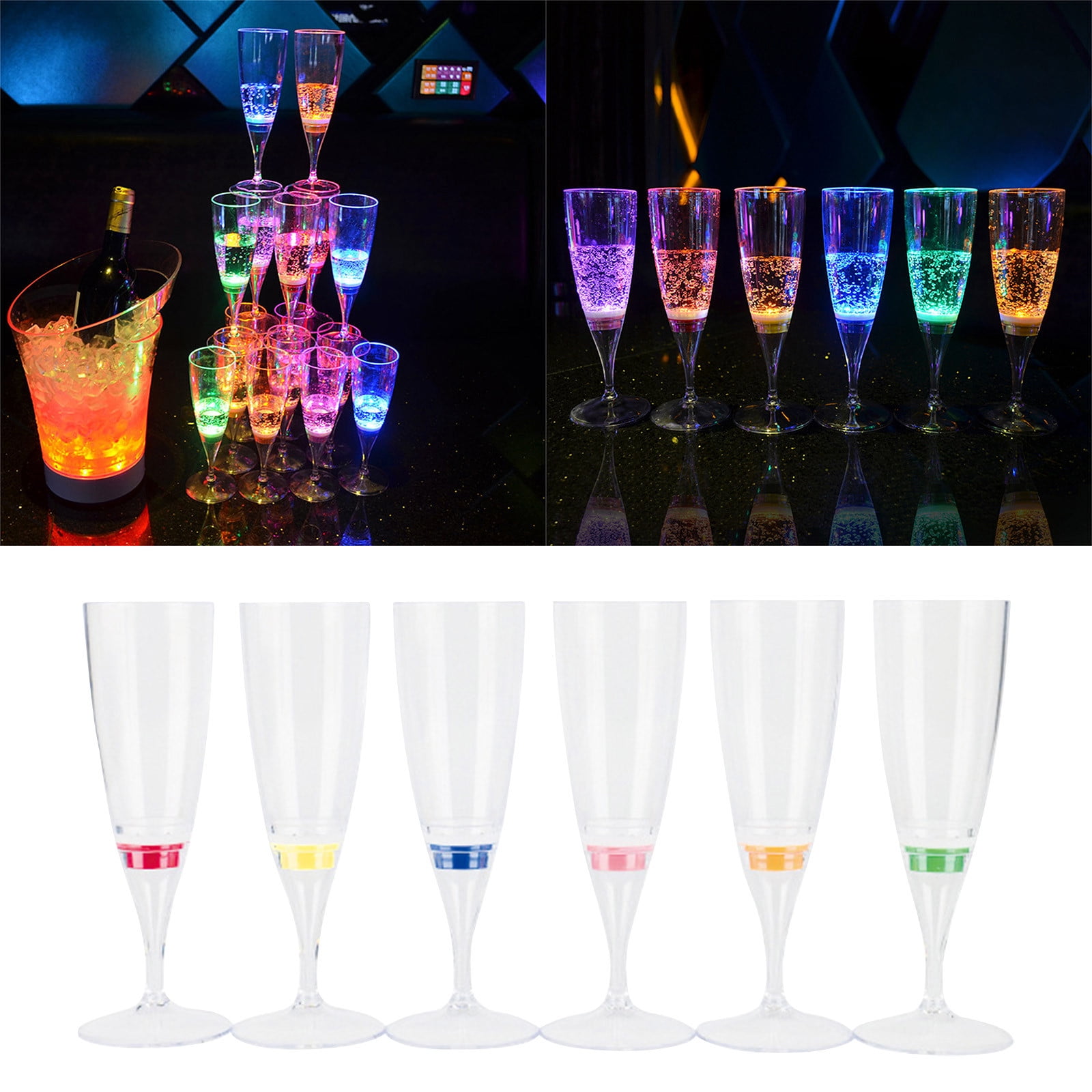 LED Party Cups Glowing Color Changing Flashing Drinkware with Sensor Activation for Adult and ...