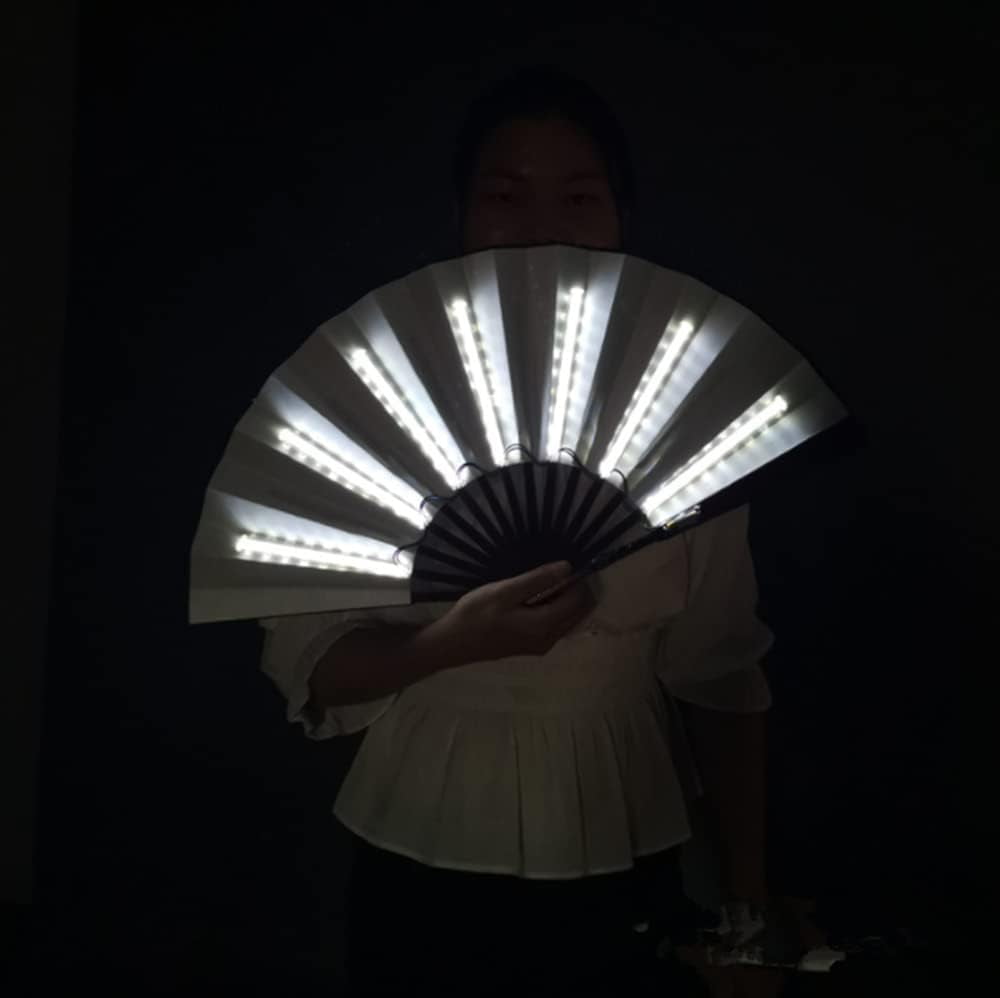 LED Party Folding Fan, Folding Fan LED Party Hand Fan Light Up Party ...