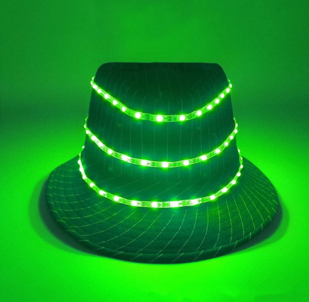 LED Party Hat, LED Disco Top Hat Light Up Hat Flashing Novelty Funky ...
