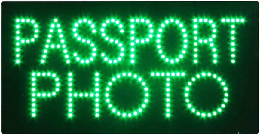 LED Passport Photos Sign for Business, Super Bright LED Open Sign for ...