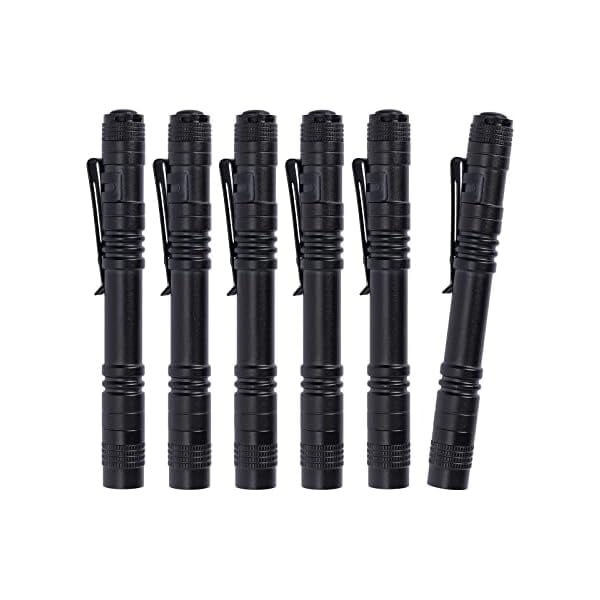 LED Pen Flashlight, 6Pcs Pocket Flashlights Super Bright Slim Pen Light ...