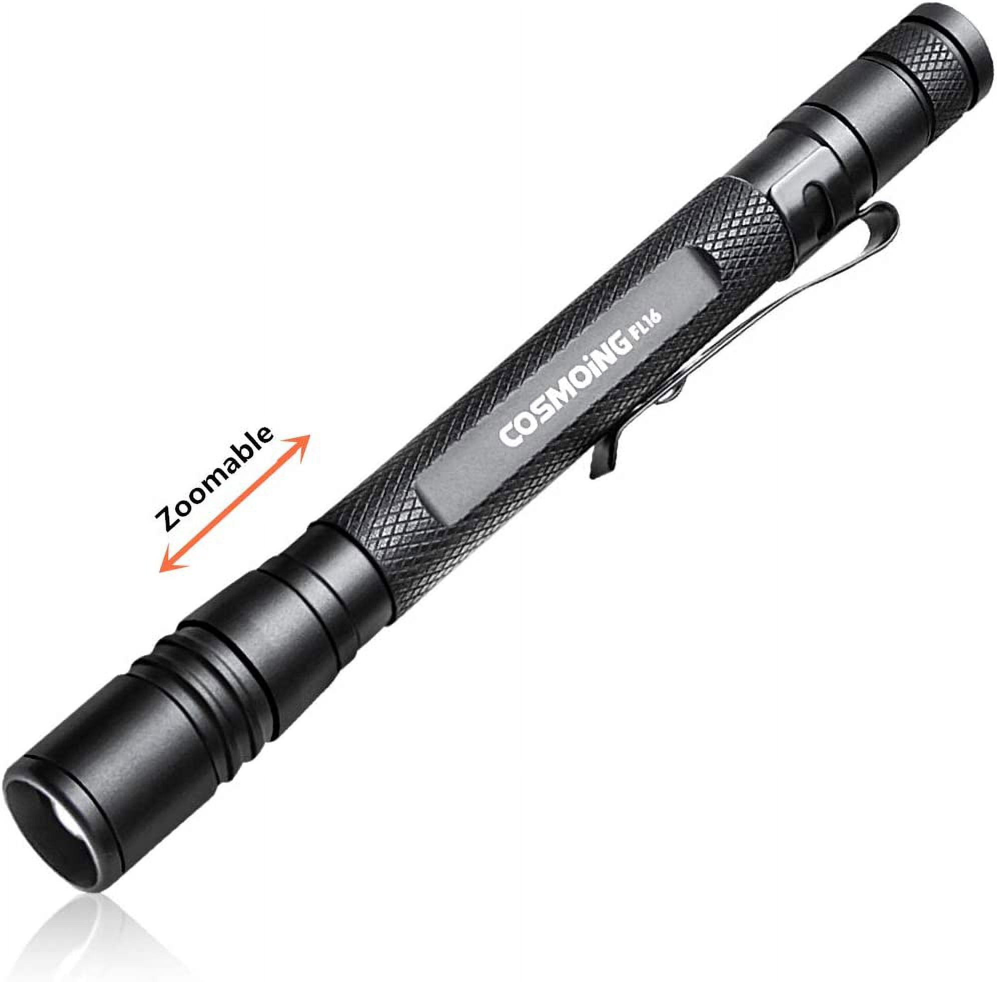LED Pen Light Flashlight, 3 Modes Pocket Pen Flashlight with Adjustable ...