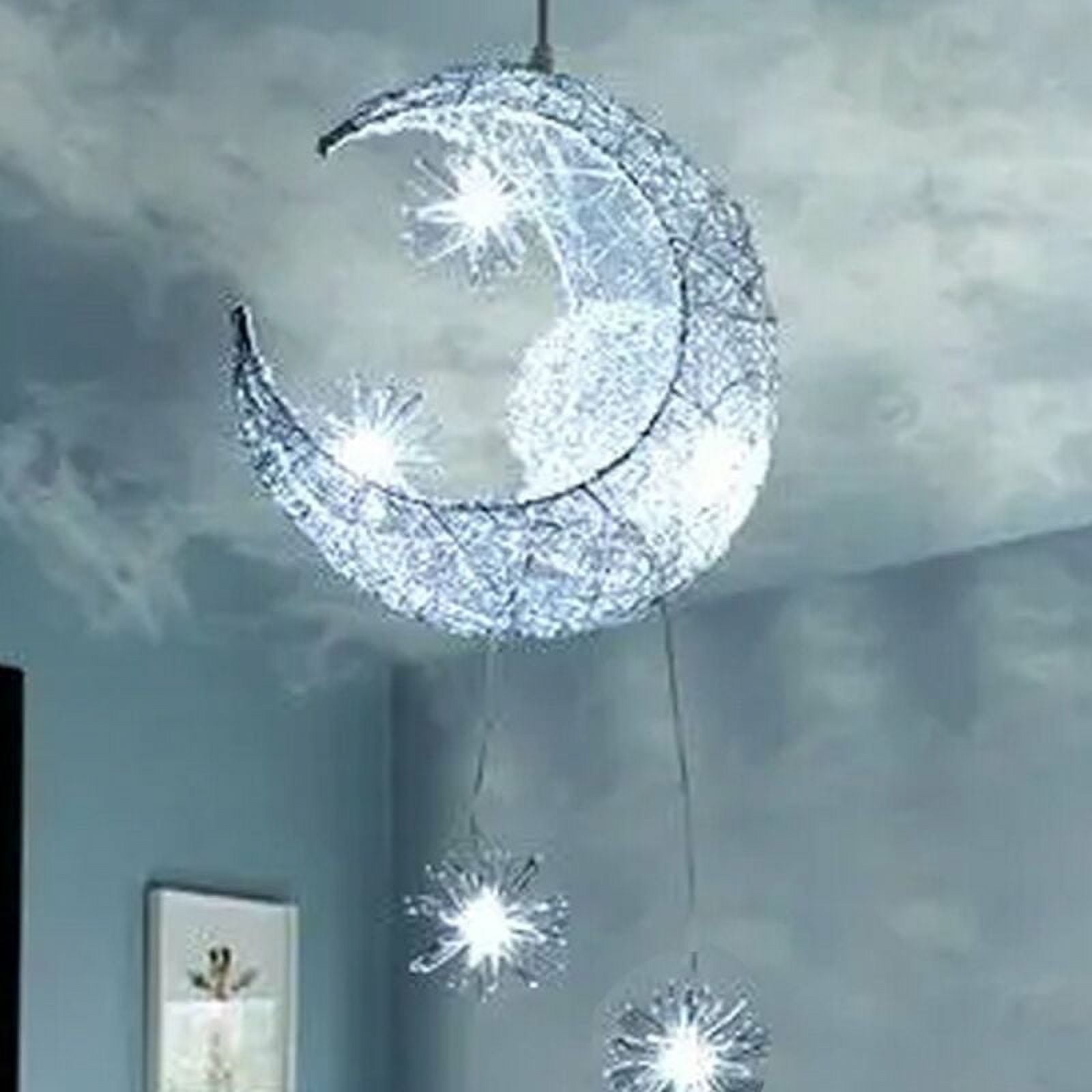 LED Pendant Light, Modern Moon Star Shape LED Pendant Lamp Chandelier ...