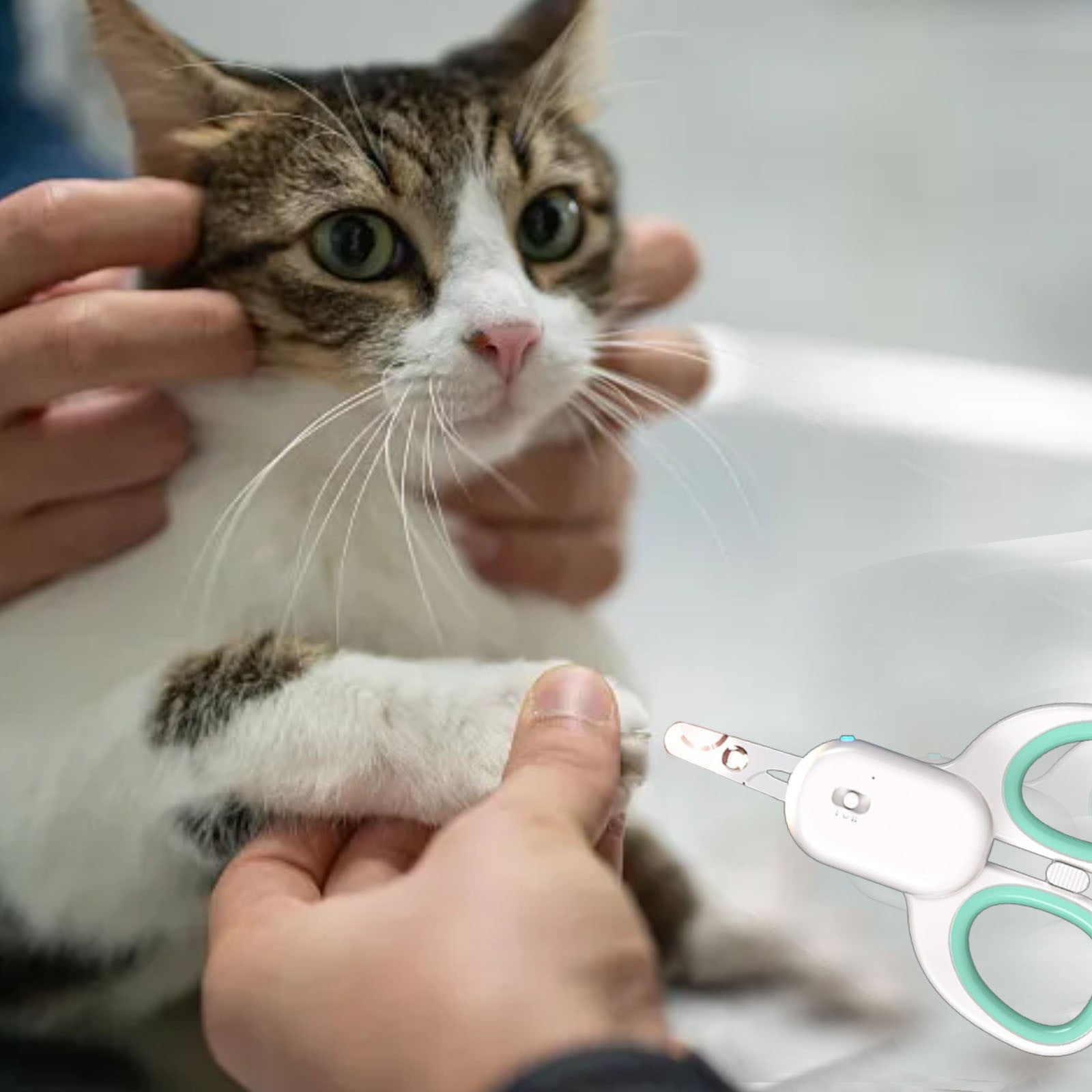 LED Pet Nail with Line Detection and Charging Feature for Cats and Dogs ...