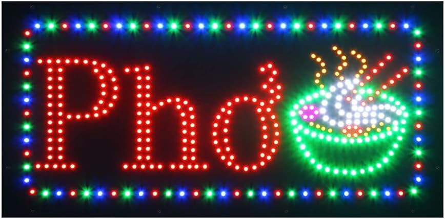 LED Pho Sign for Vietnamese Restaurant, Super Bright Electric ...