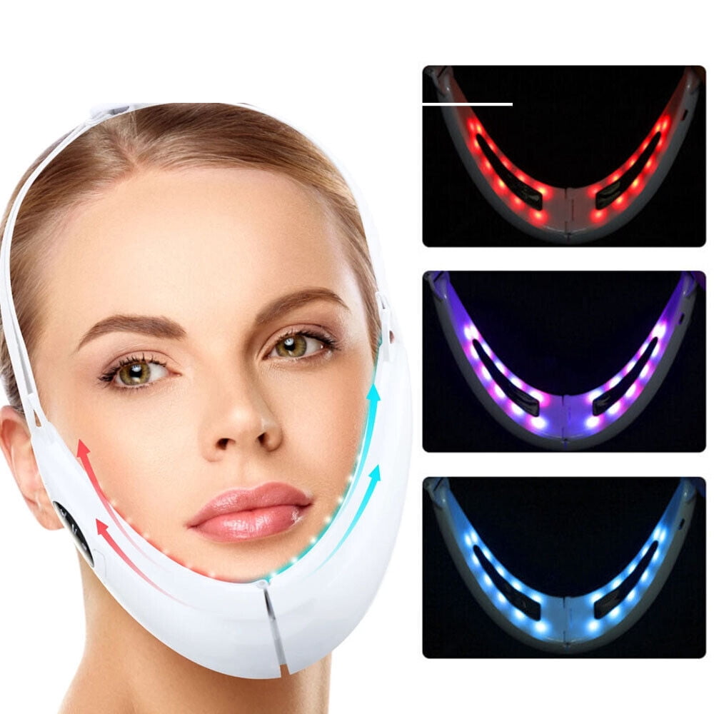LED Photon Therapy Face Slimming Massager V-Line Pro Facial Lifting ...
