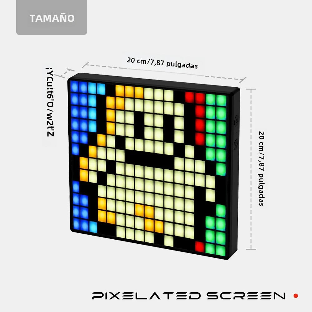 LED Pixel Screen Night Lights Programmable APP Control for Home Decor ...