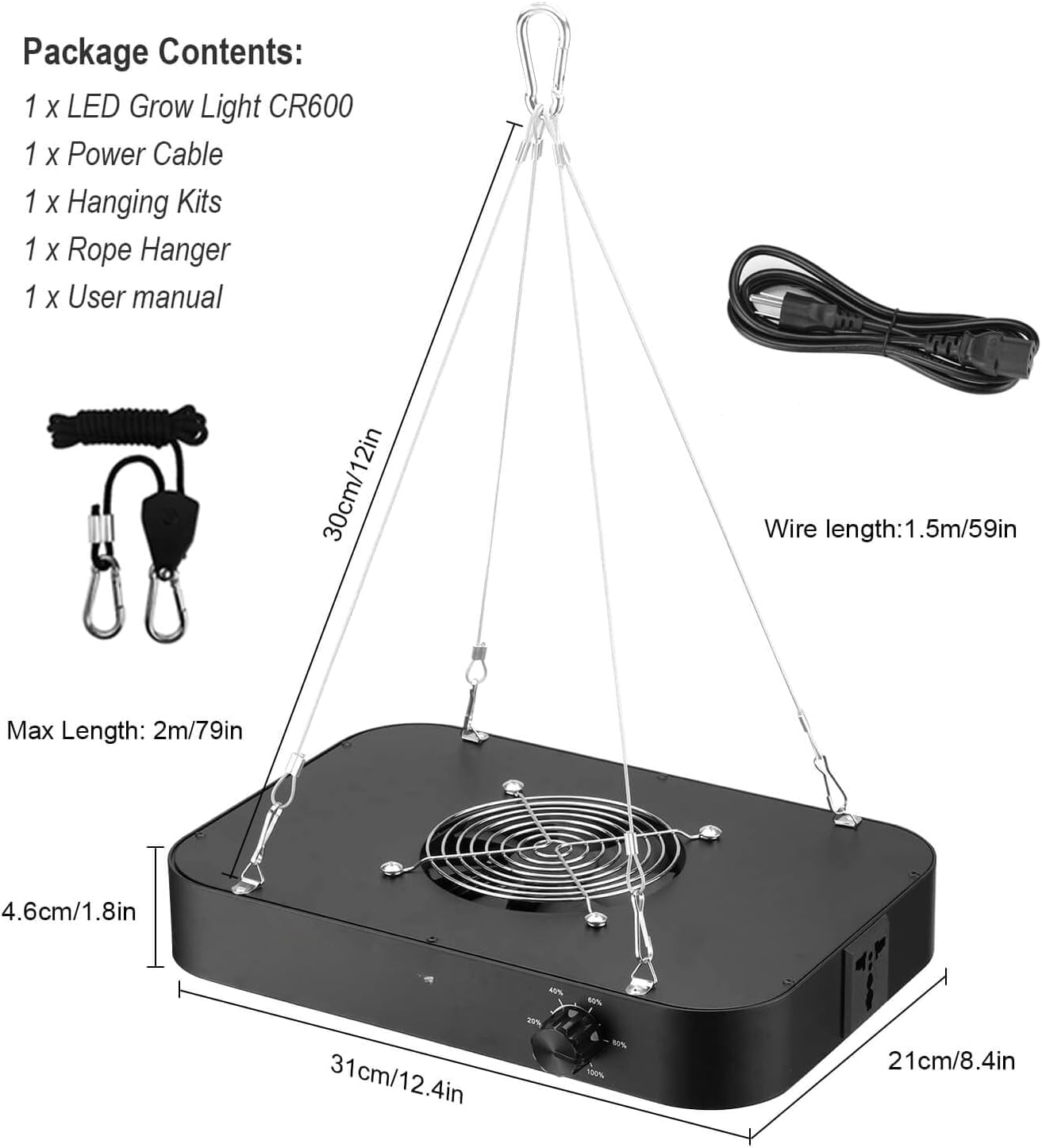 LED Plant Grow Light – 130W Full Spectrum, Limited Offer, 1200W ...