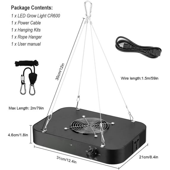 LED Plant Grow Light – 130W Full Spectrum, Limited Offer, 1200W ...