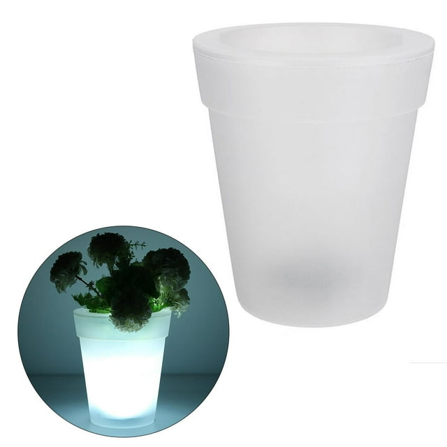 LED Plant Pot,Solar Power Flowerpot Illuminated Flower Pot with LED ...