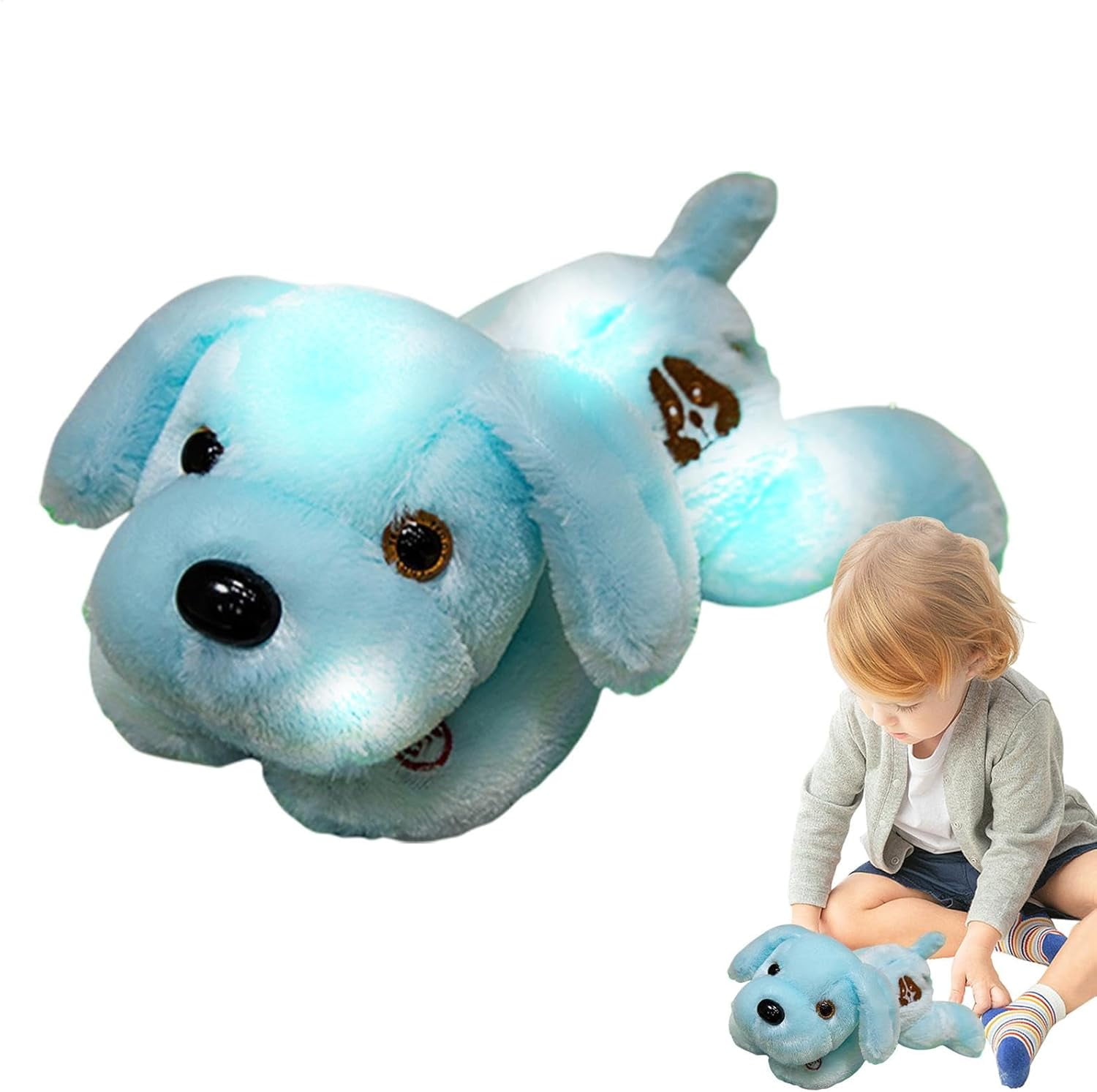 LED Plush Dog, Plush Glowing Puppy, Light Up Stuffed Animal, Soft Night ...