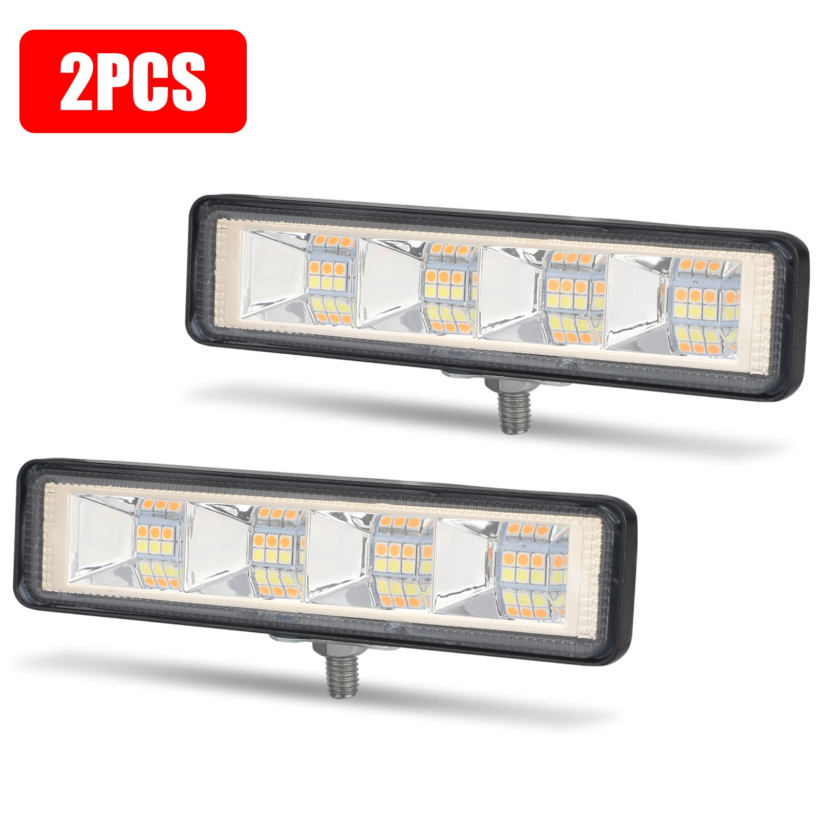 LED Pod Light Bar, TSV 2pcs 6inch 72W LED Work Lights Bar, 12V-24V ...