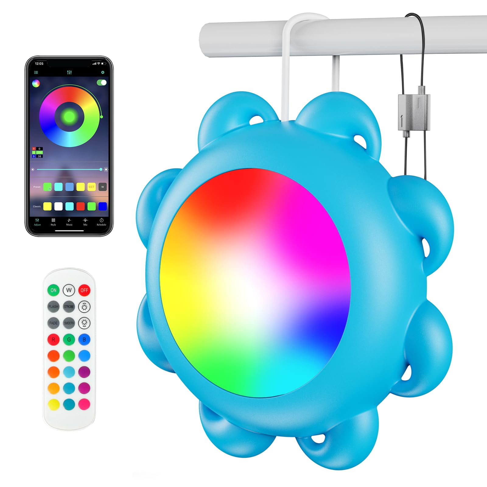 Smart LED Pool Lights, 10W, APP Control, Music Sync, IP68 Waterproof ...