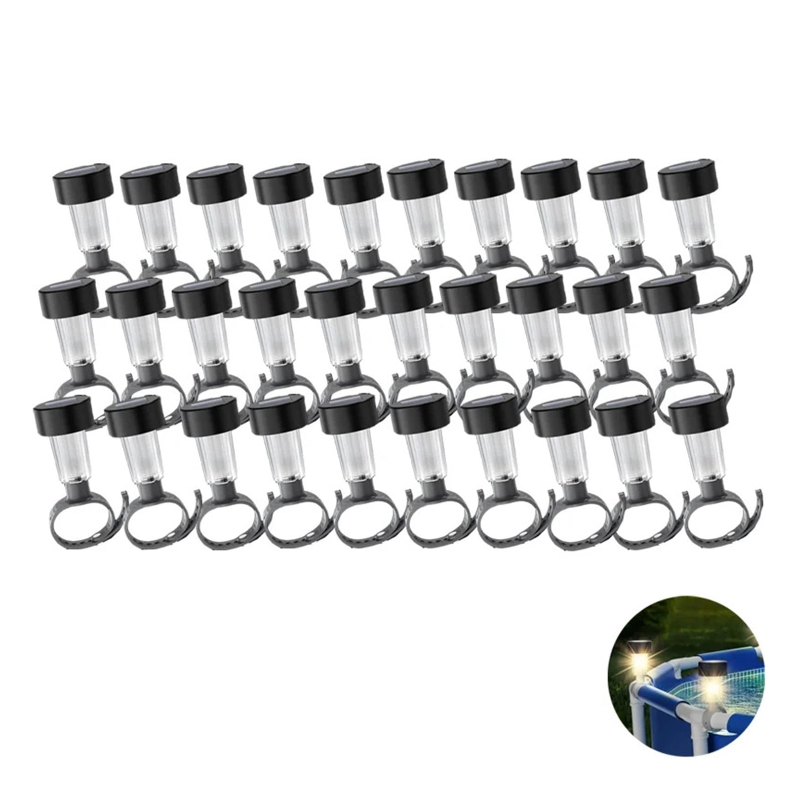 LED Pool Lights Waterproof Solar Lights Pool Enclosure Lighting Decor ...