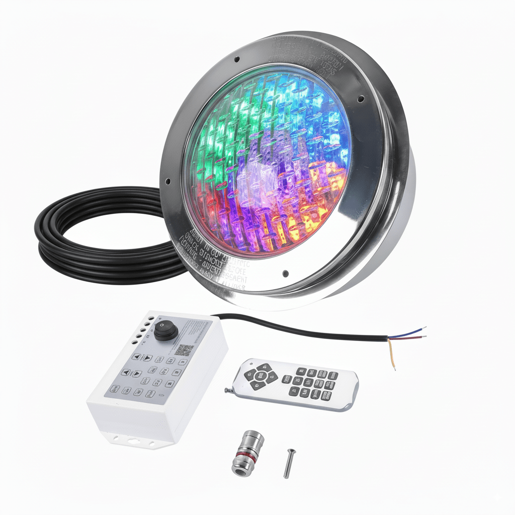 LED Pool Lights for Inground Pool with Remote Control, 60W 10 Inch Pool ...