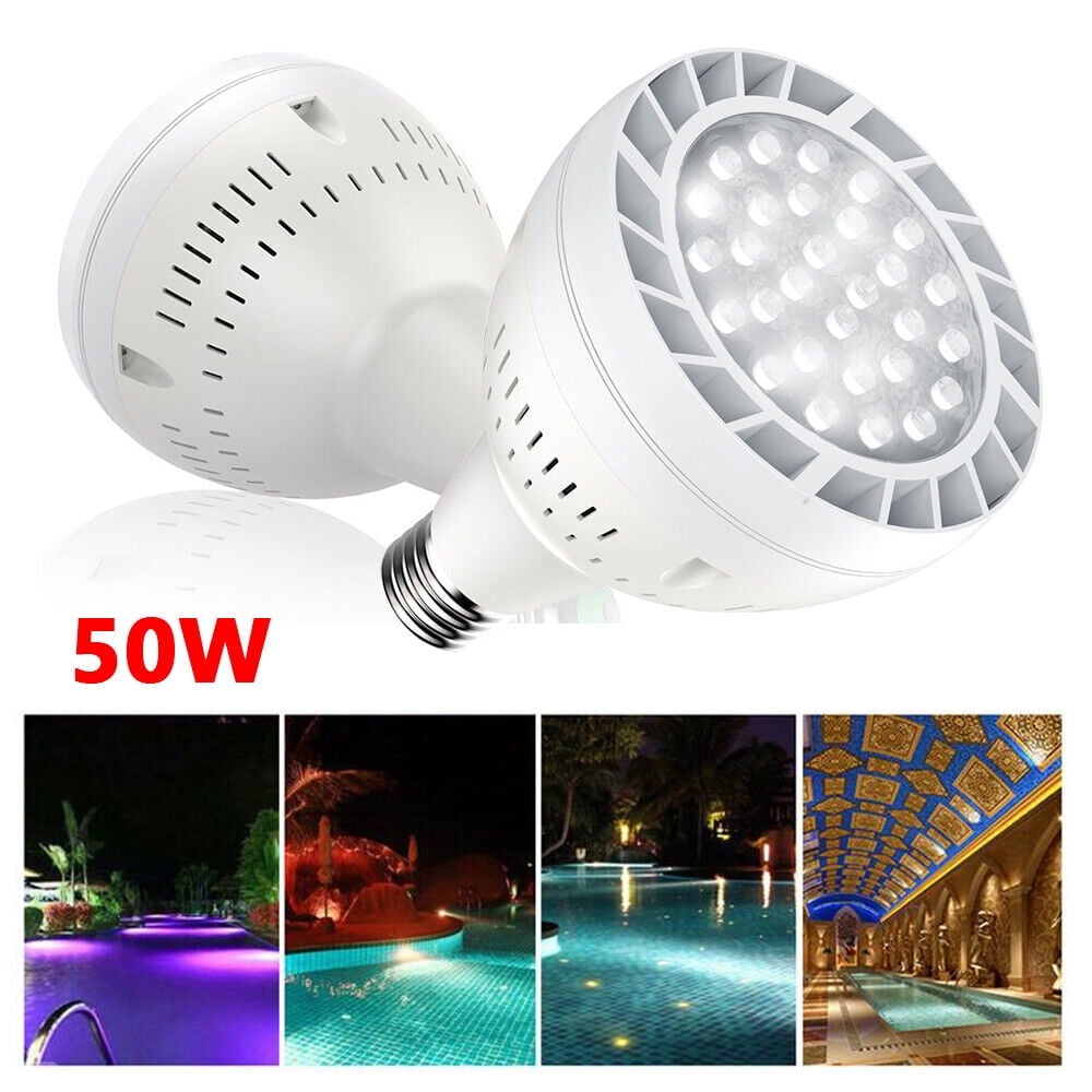 LED Pool White Light, 120V 50W 6000k E26 Base Daylight White Swimming ...