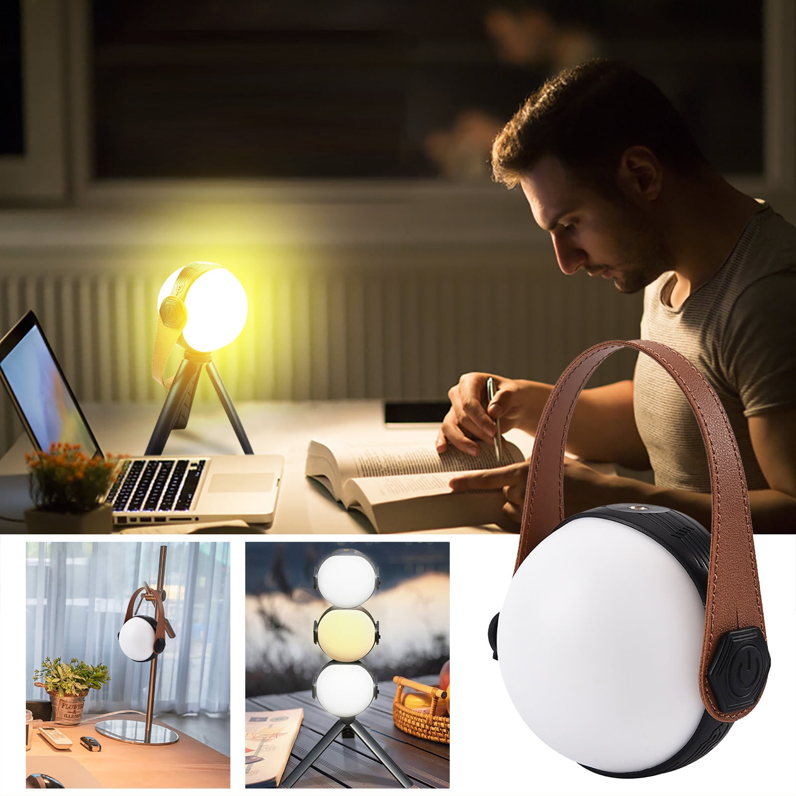 LED Portable Camping Ball Light 10CM Outdoor Hanging Lantern with Fast ...