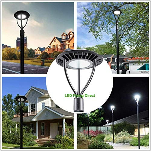 LED Post Top Pole Lights 60W 7800LM Outdoor Waterproof LED Circular ...