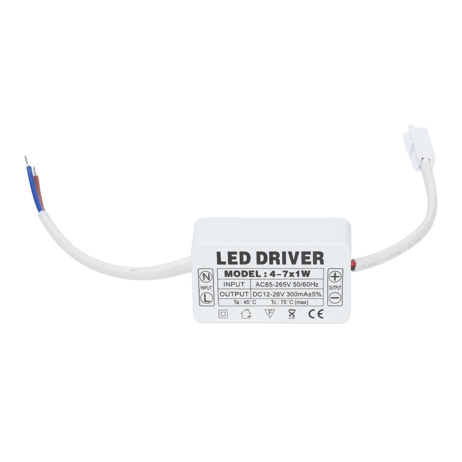 LED Power Driver,4‑7X1W LED Driver Constant Current 300mA Input AC85 ...