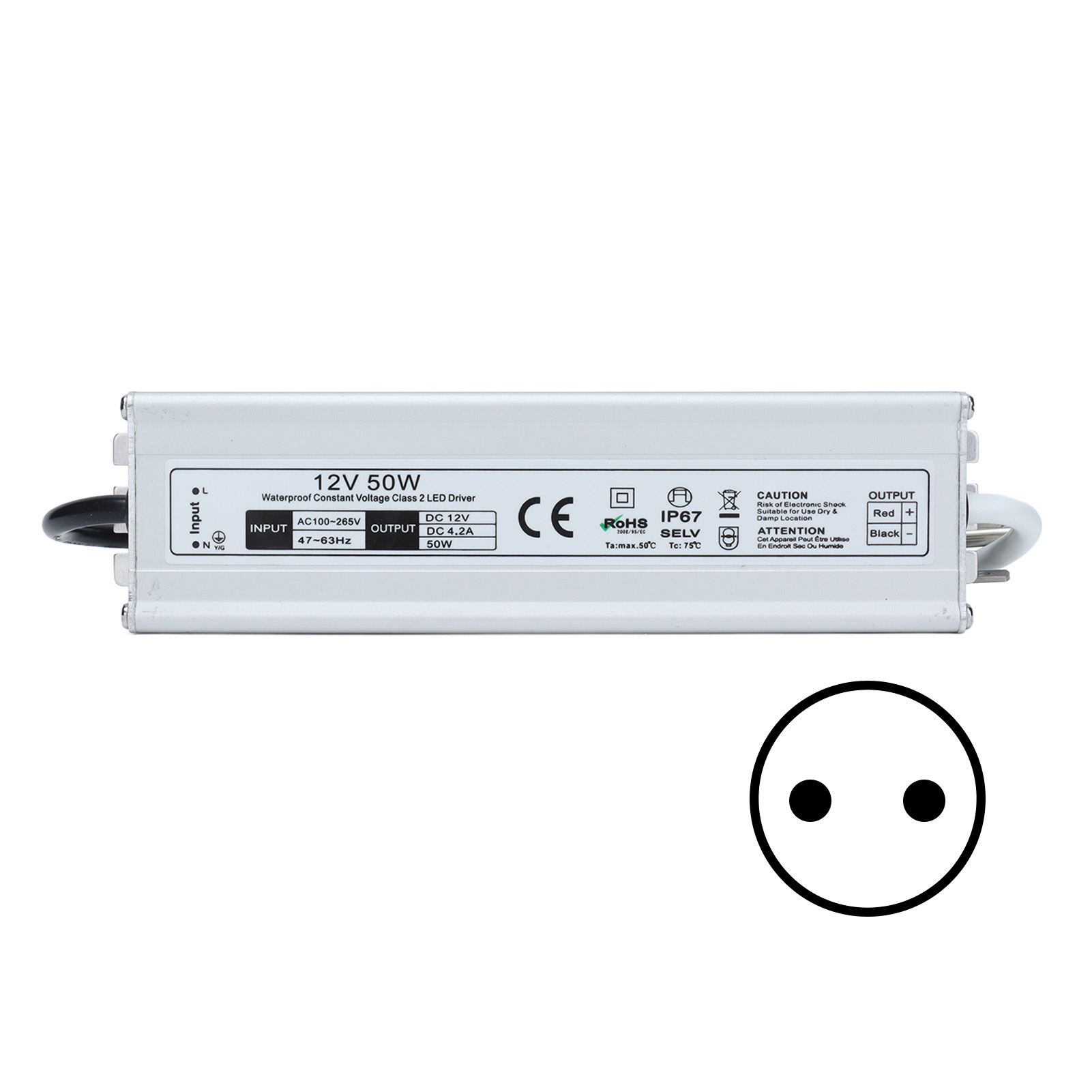 LED Power Supply AC100?265V Waterproof IP67 LED Transformer for LED ...