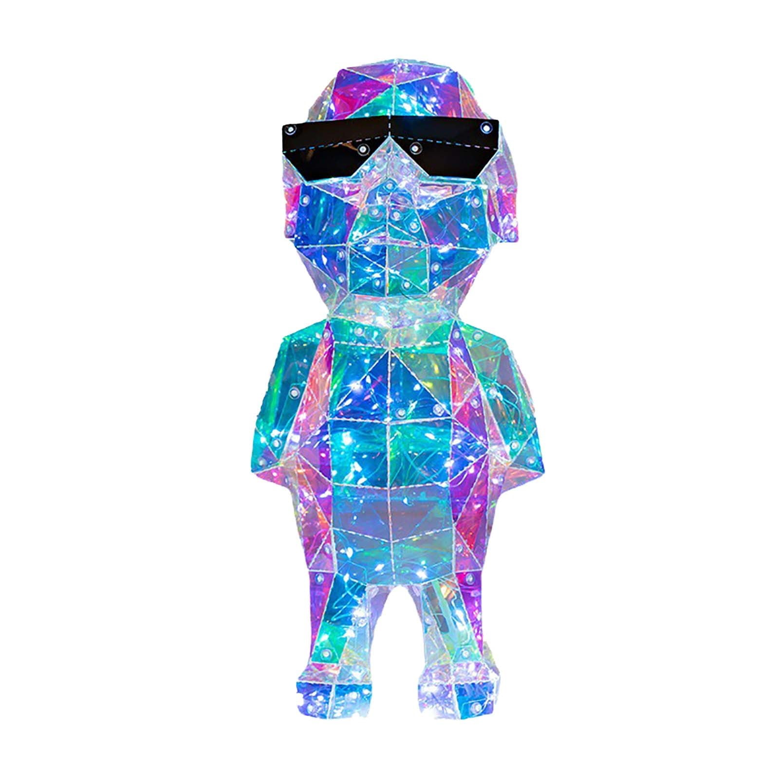 LED Prismatic Doll Light - Rainbow Color Changing Halloween Decor with ...