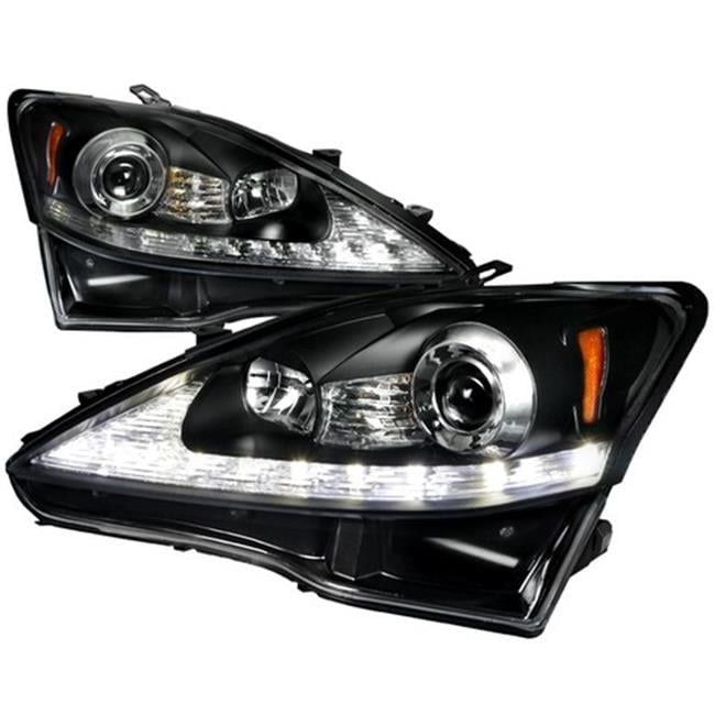 LED Projector Headlight for 06 to 09 Lexus IS250- Black - 12 x 24 x 28 ...