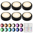 LED Puck Lights with Remote Control, 13 Color Changing Under Cabinet ...