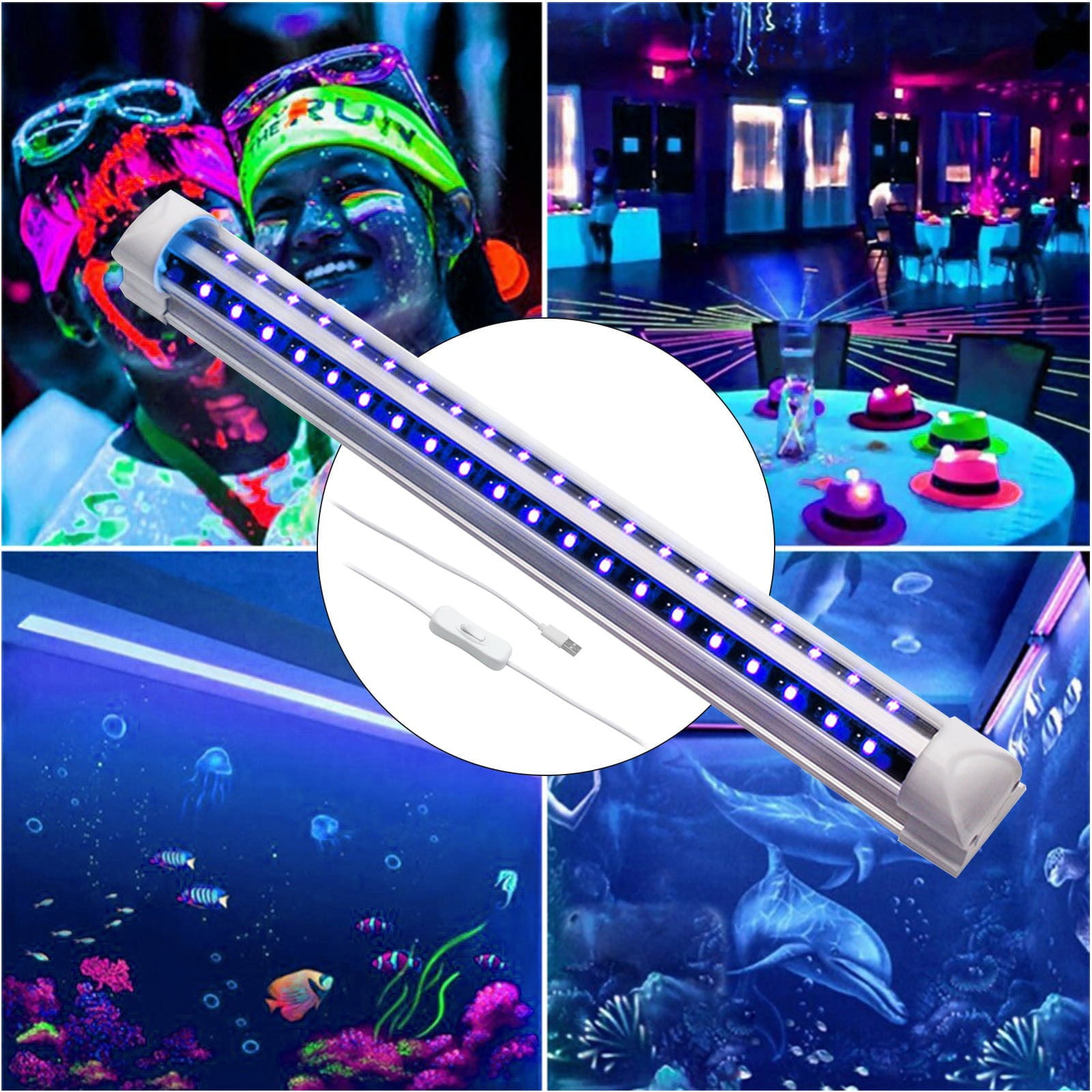 LED Purple Light Tube Low Voltage USB Interface Black Light KTV Bar ...