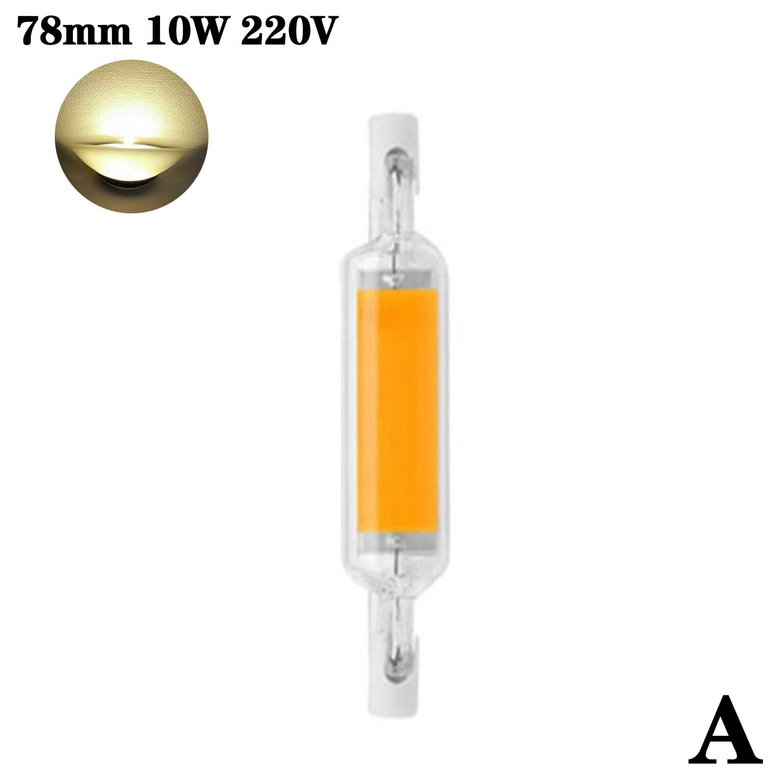 LED R7S Bulb 15W 78mm 30W 118mm Glass COB Lamp Dimmable Halogen Replace ...