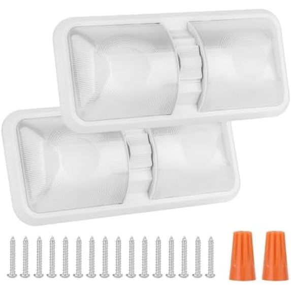 LED RV 12V LED Ceiling Double Dome Light Fixture | 1100 LM RV Interior ...