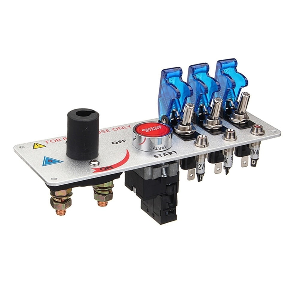 LED Racing Car Ignition Switch Panel Engine Start On/Off Push Button ...