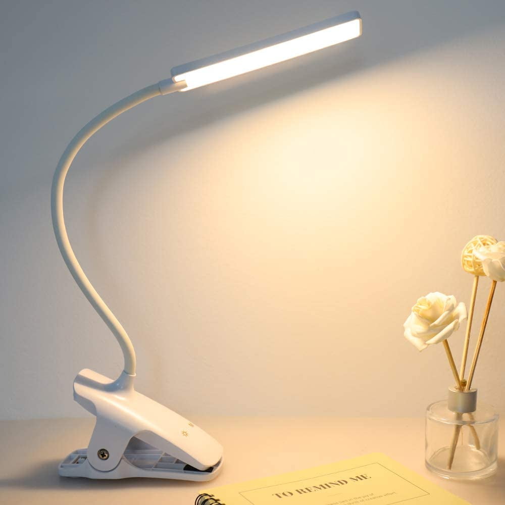 LED Reading Light with Clip USB Rechargeable Book Lights, Eye ...