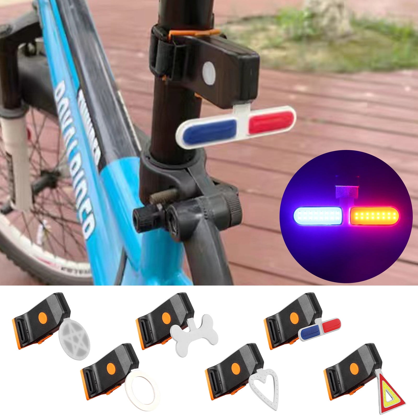 LED Rear Bike Light, Rechargeable USB Tail Light, Waterproof ...