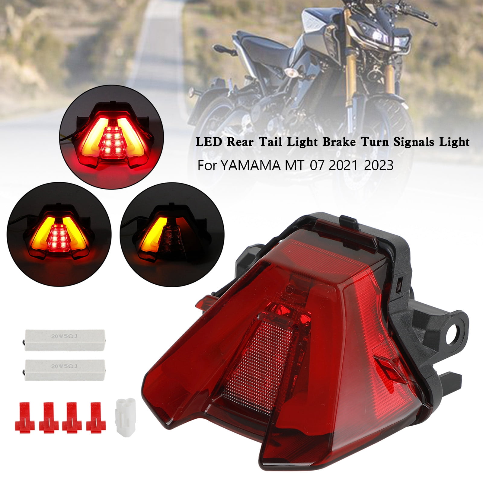 LED Rear Tail Light Brake Turn Signals For Yamaha MT-07 MT07 2021-2023 ...