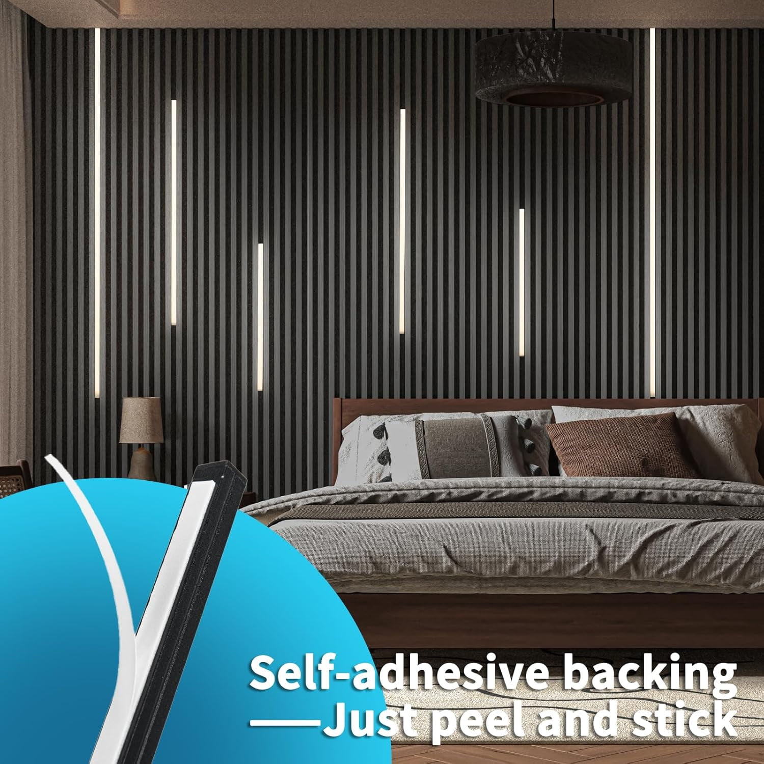 LED Recessed Lighting Kit - 6pcs Self-adhesive White LED Light with ...